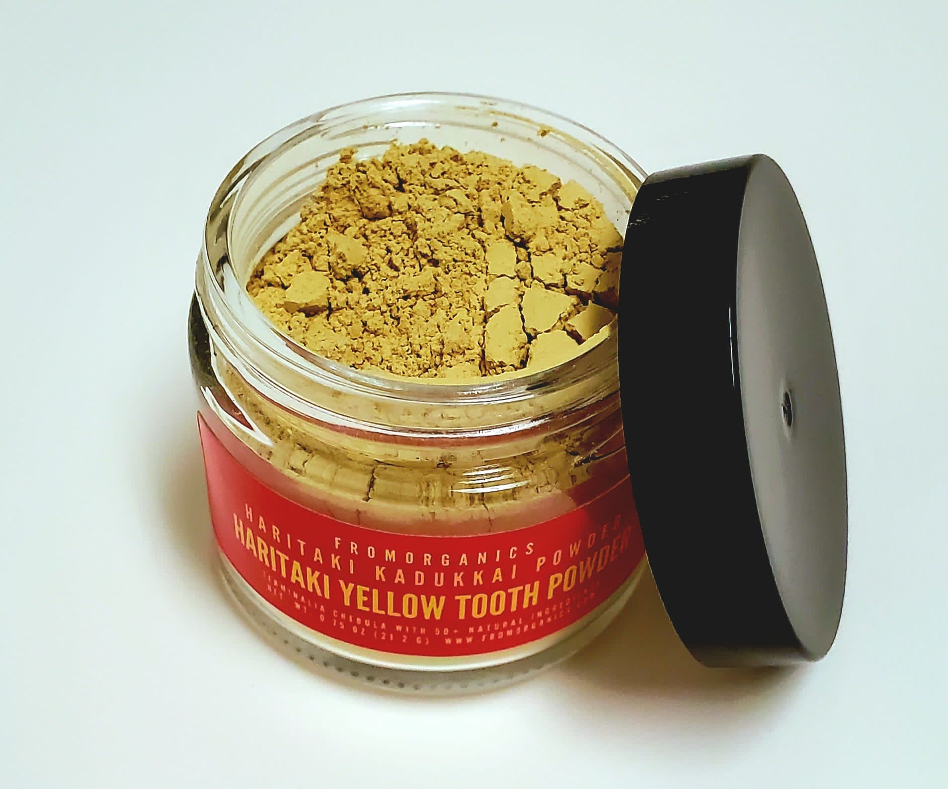 Haritaki Yellow Tooth powder - Haritaki, Umikkari and Coconut shell ba ...